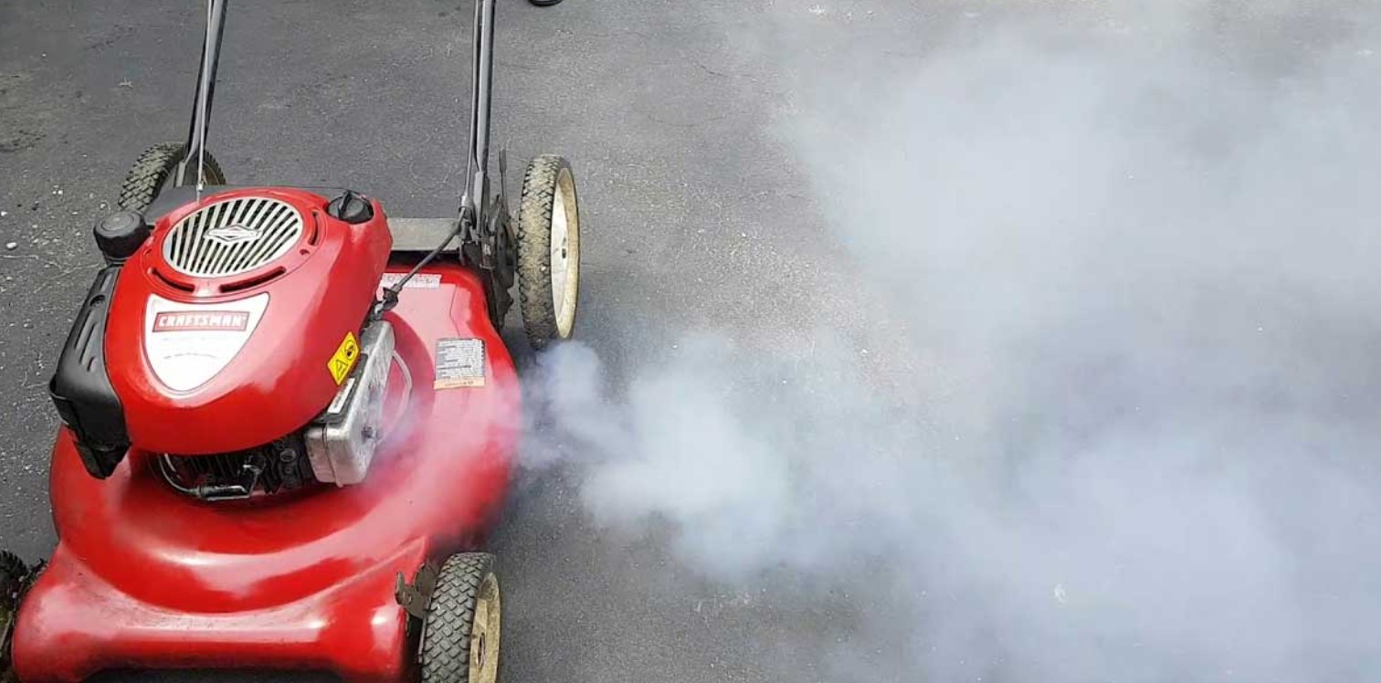 Lawnmower Blowing White Smoke. 4 Best Ways